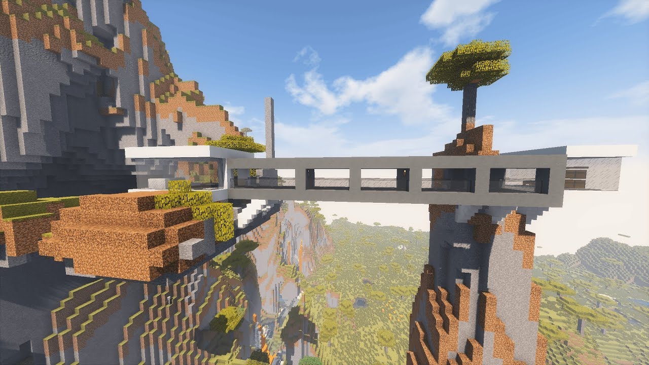Minecraft: How to make a Cliff House Tutorial - YouTube