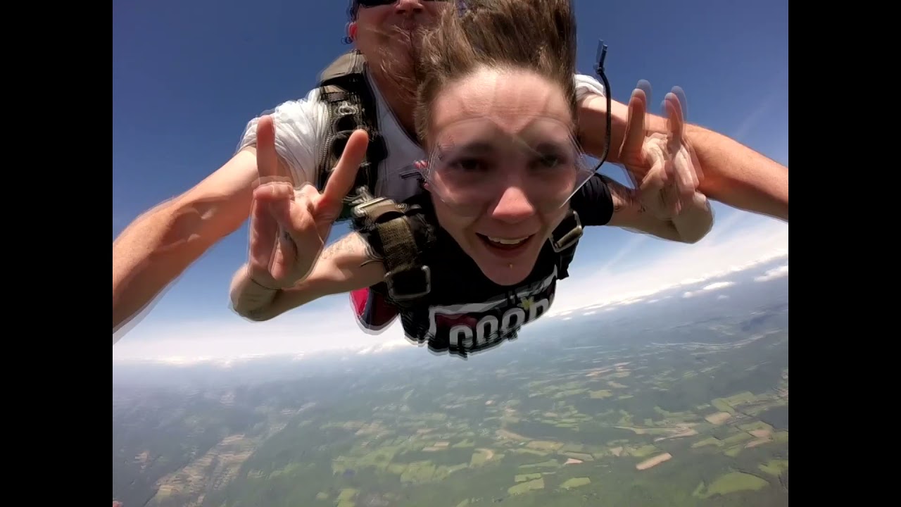 Skyler Kramer skydiving with Just Jump Skydiving. - YouTube