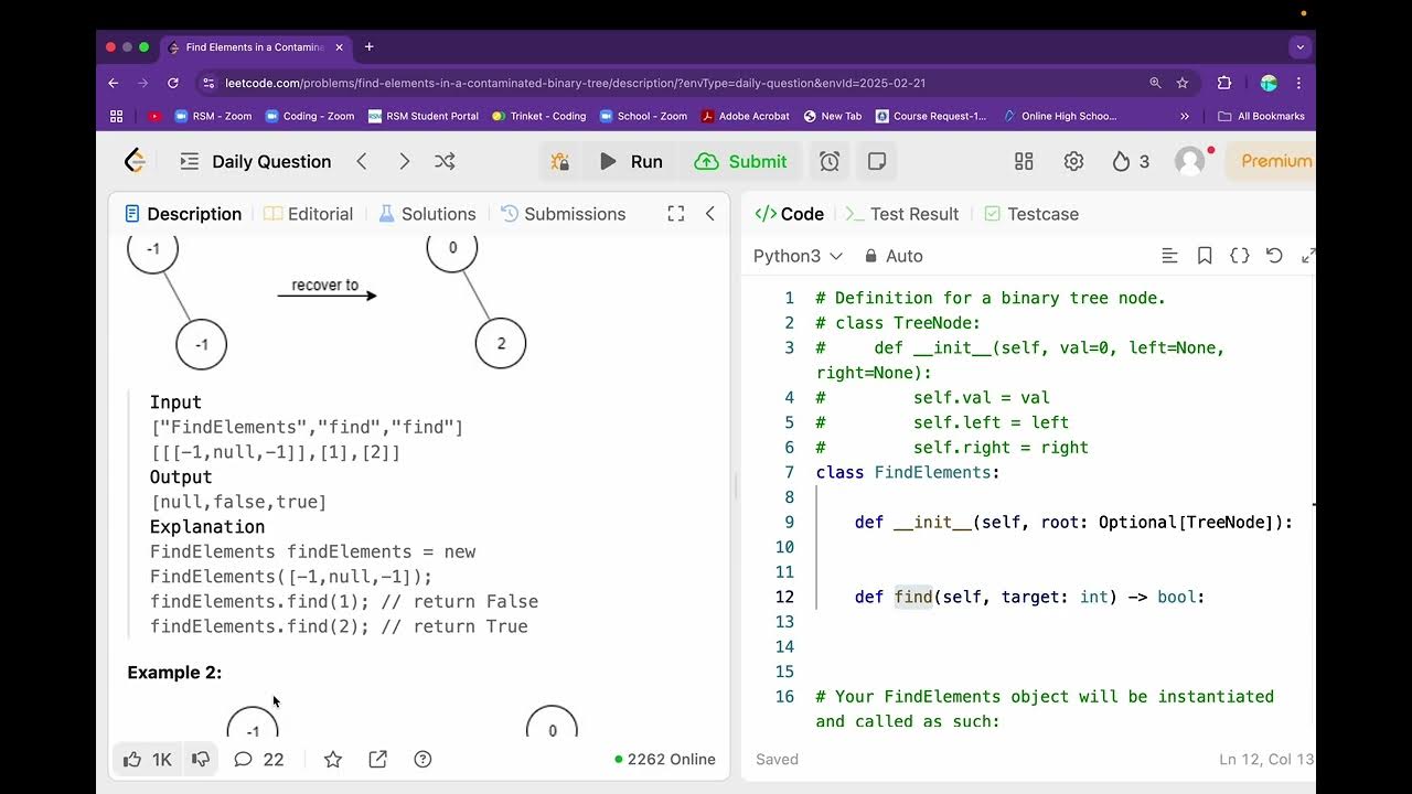 Find Elements in a Contaminated Binary Tree - Leetcode 1261 - YouTube