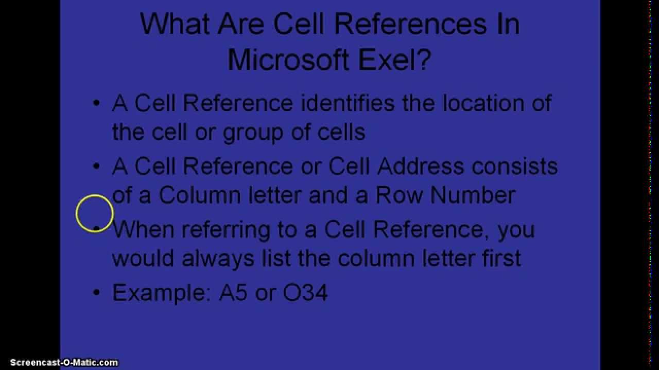 What Are Relative And Absolute Cell References In Microsoft Excel YouTube What Are Relative And Absolute Cell References In Microsoft Excel YouTube