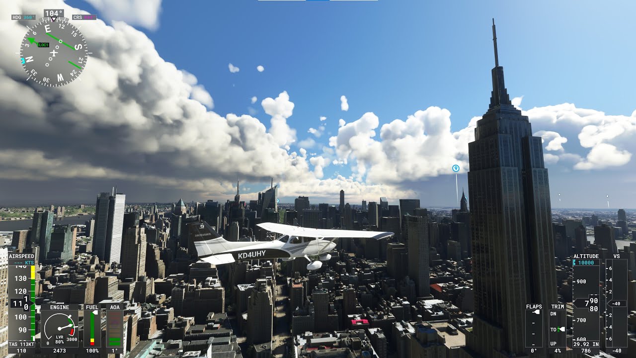 NIGHT TIME FLY OVER New York City - YouTube