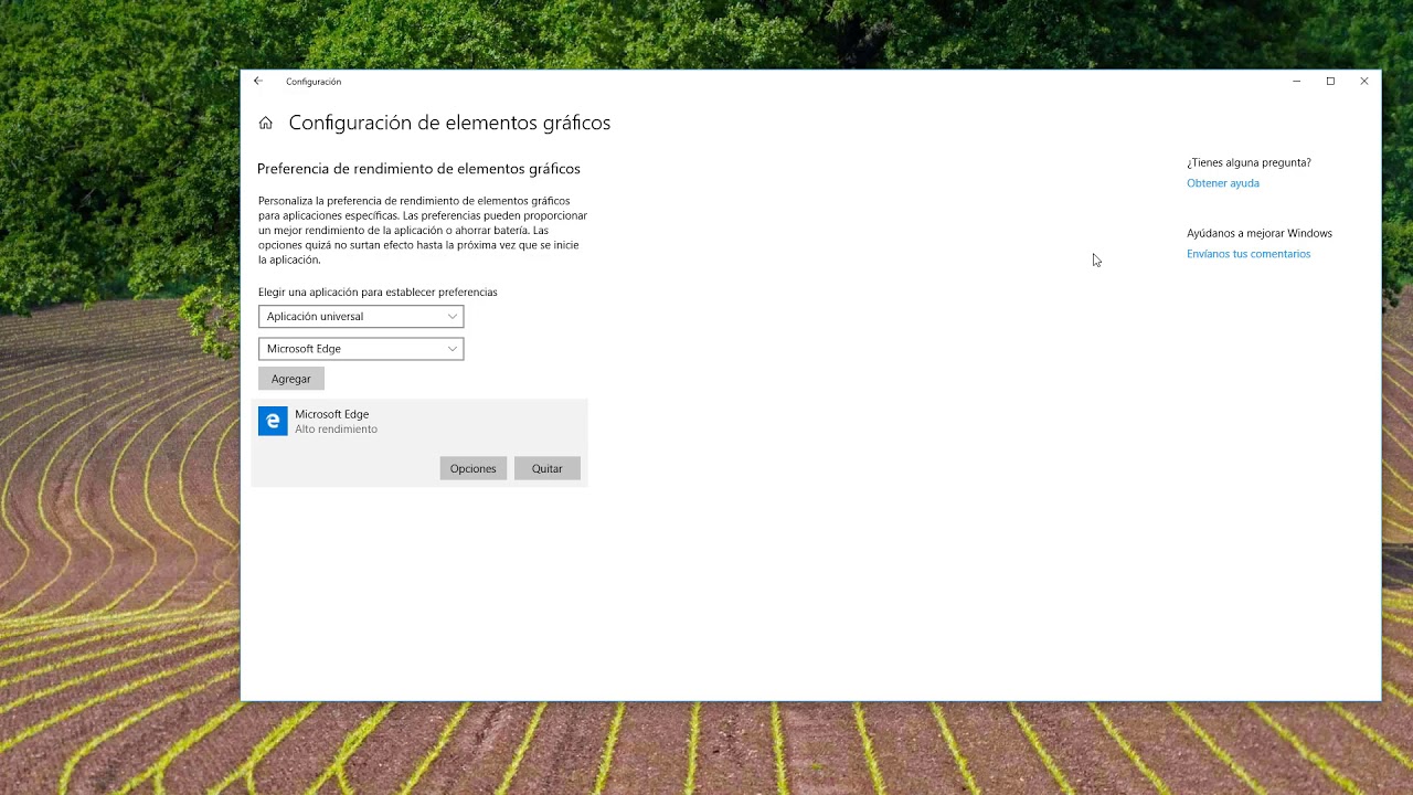 Habilitar la GPU de alto rendimiento para el navegador Microsoft Edge ...