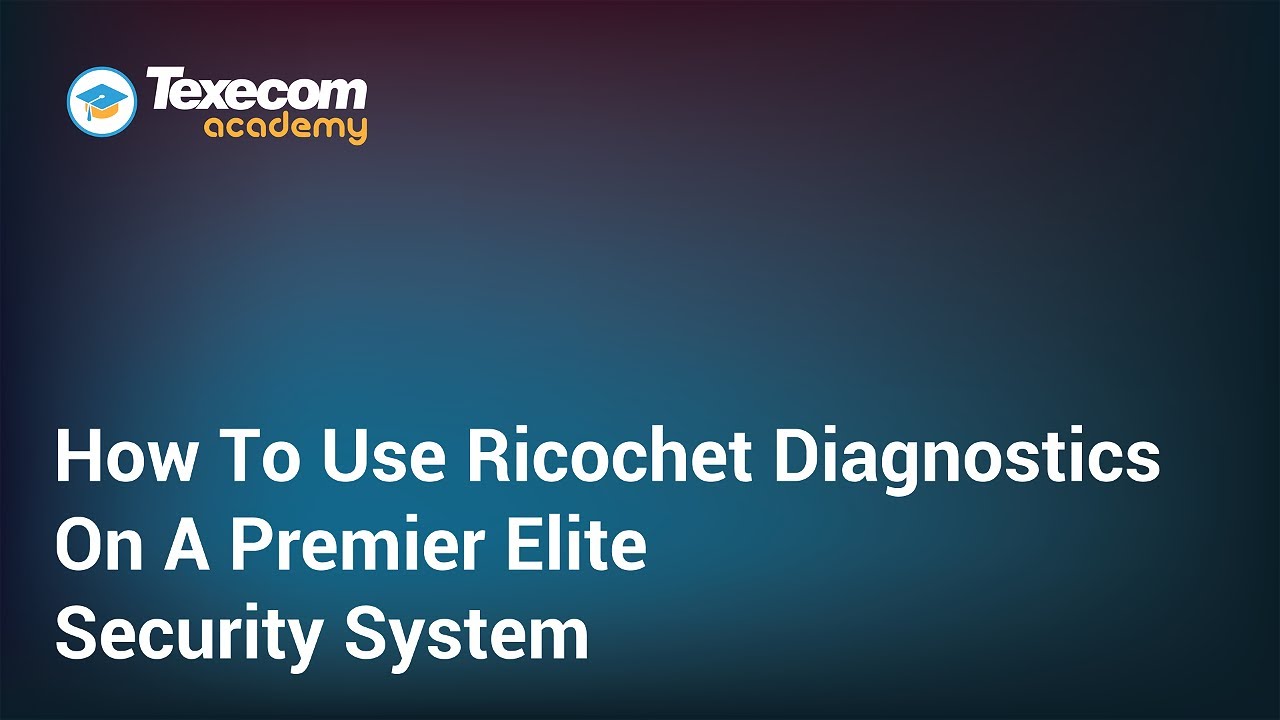 How To Use The Ricochet Diagnostics Menu On A Texecom Premier Elite Security System - YouTube
