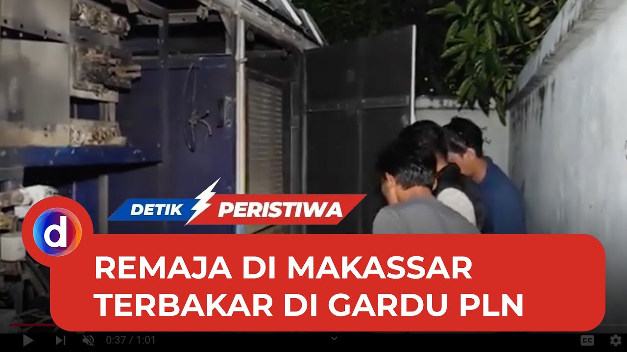 Remaja di Makassar Terbakar saat Ngelem di Gardu PLN - YouTube
