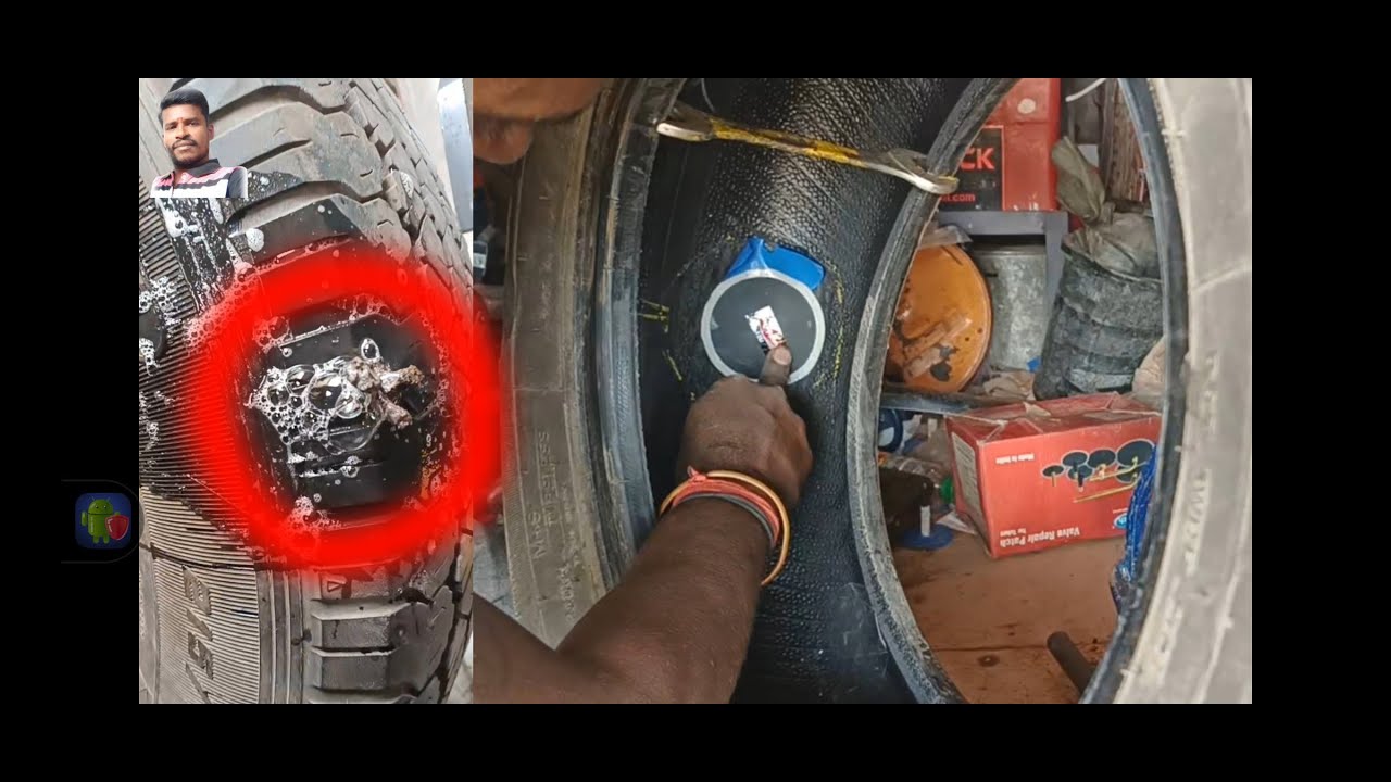 215 / 75 R 15 Tubeless Tyre // 12 U plug mushroom puncture repair ...