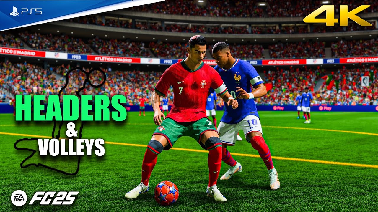 FC 25 | Portugal vs France Headers & Volleys Match ft. Ronaldo vs Mbappé | PS5 4K - YouTube