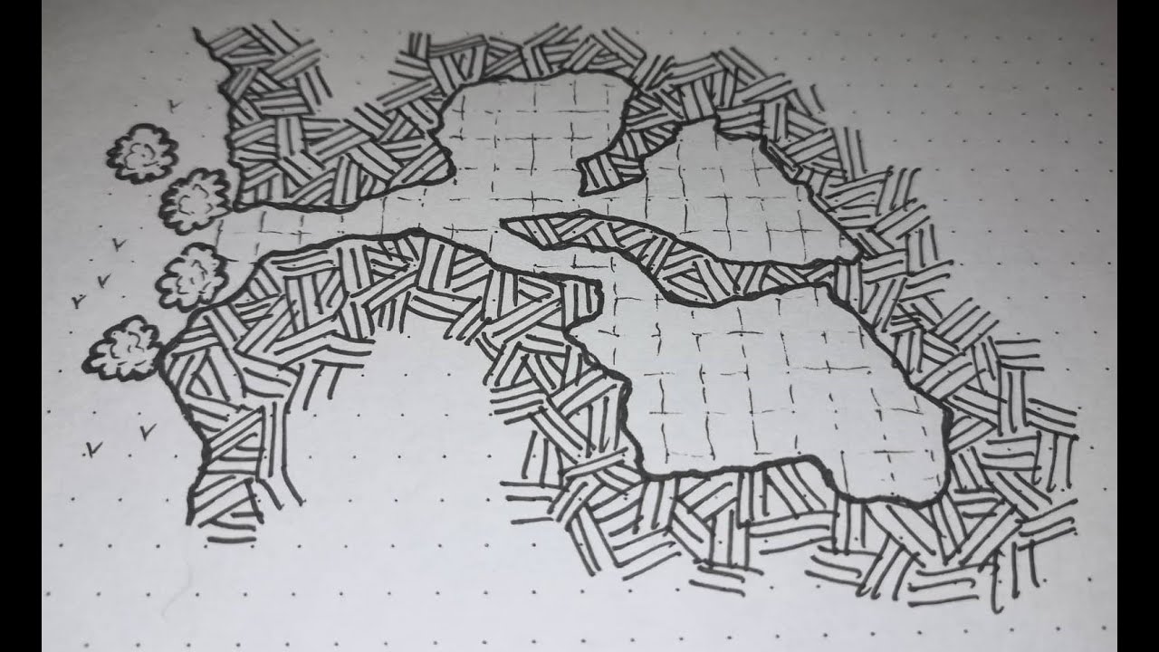 RPG Map Drawing Tutorial - simple caves - YouTube
