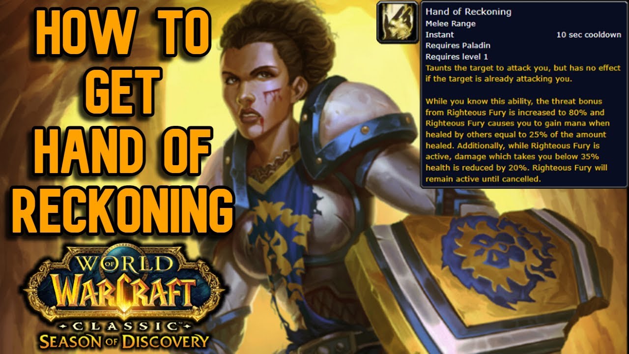 How to get Hand of Reckoning Rune Paladin Season of discovery - YouTube