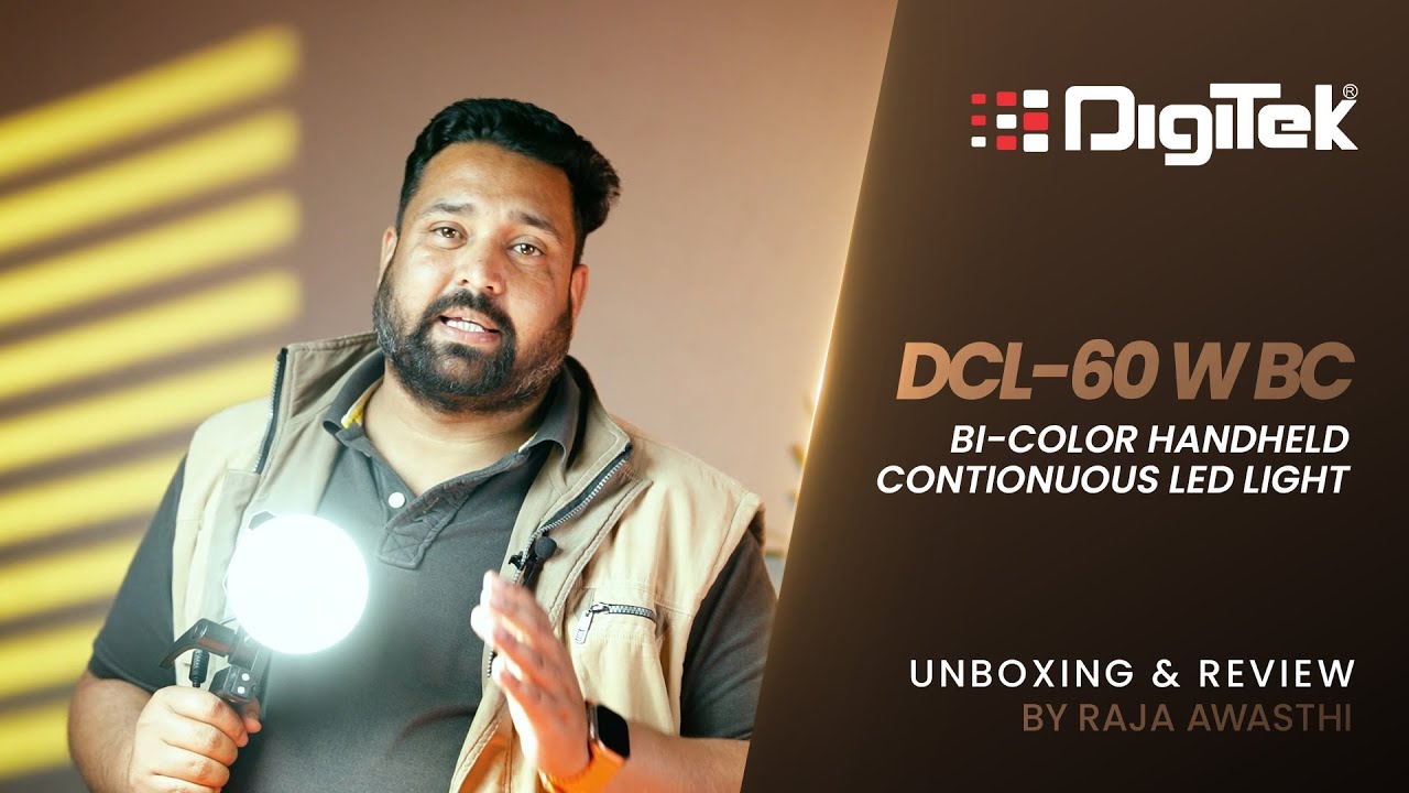 Digitek (DCL-60 W BC) Bi-Color Handheld continuous LED Light. Review By Raja Awasthi - YouTube