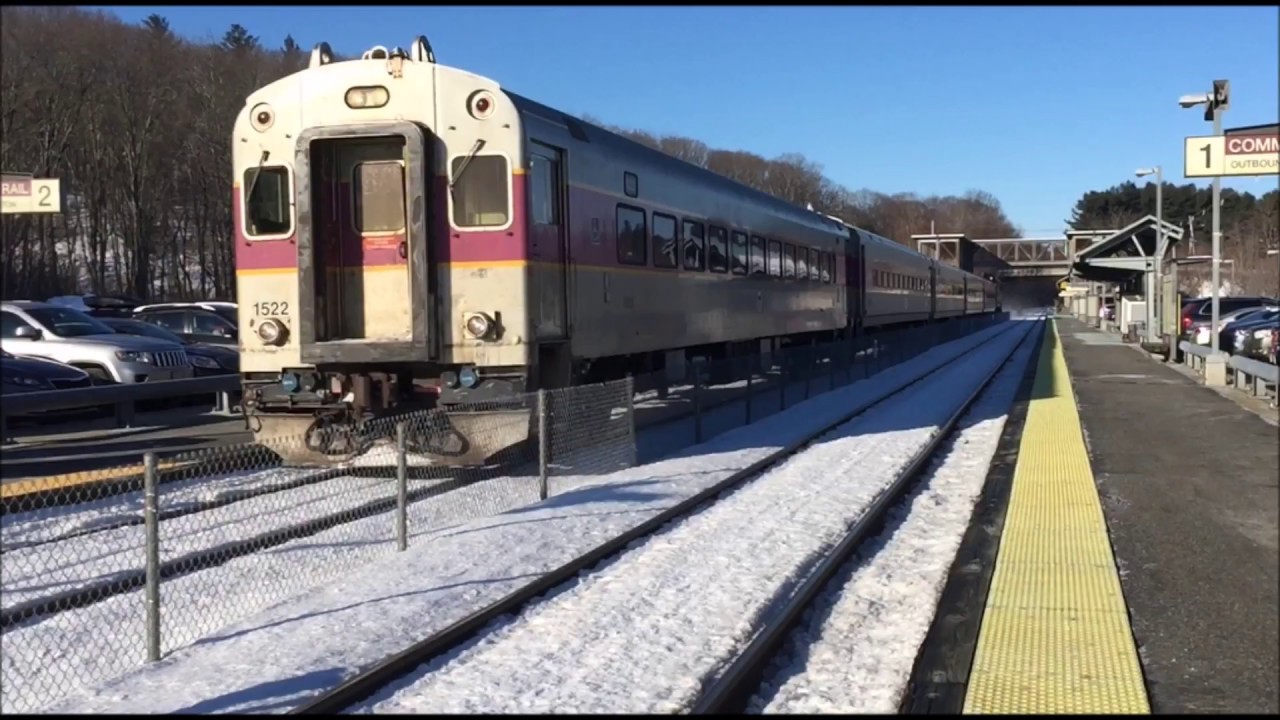 MBTA 552 @Ashland Station, MA | Railfanning 2/17/2017 - YouTube