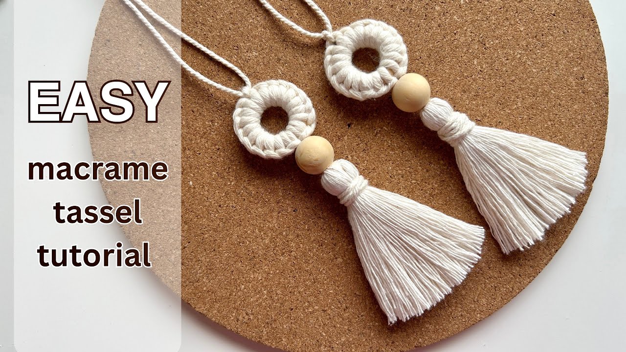 Macrame Tassel Tutorial Easy for Beginners | DIY Christmas Ornaments ...