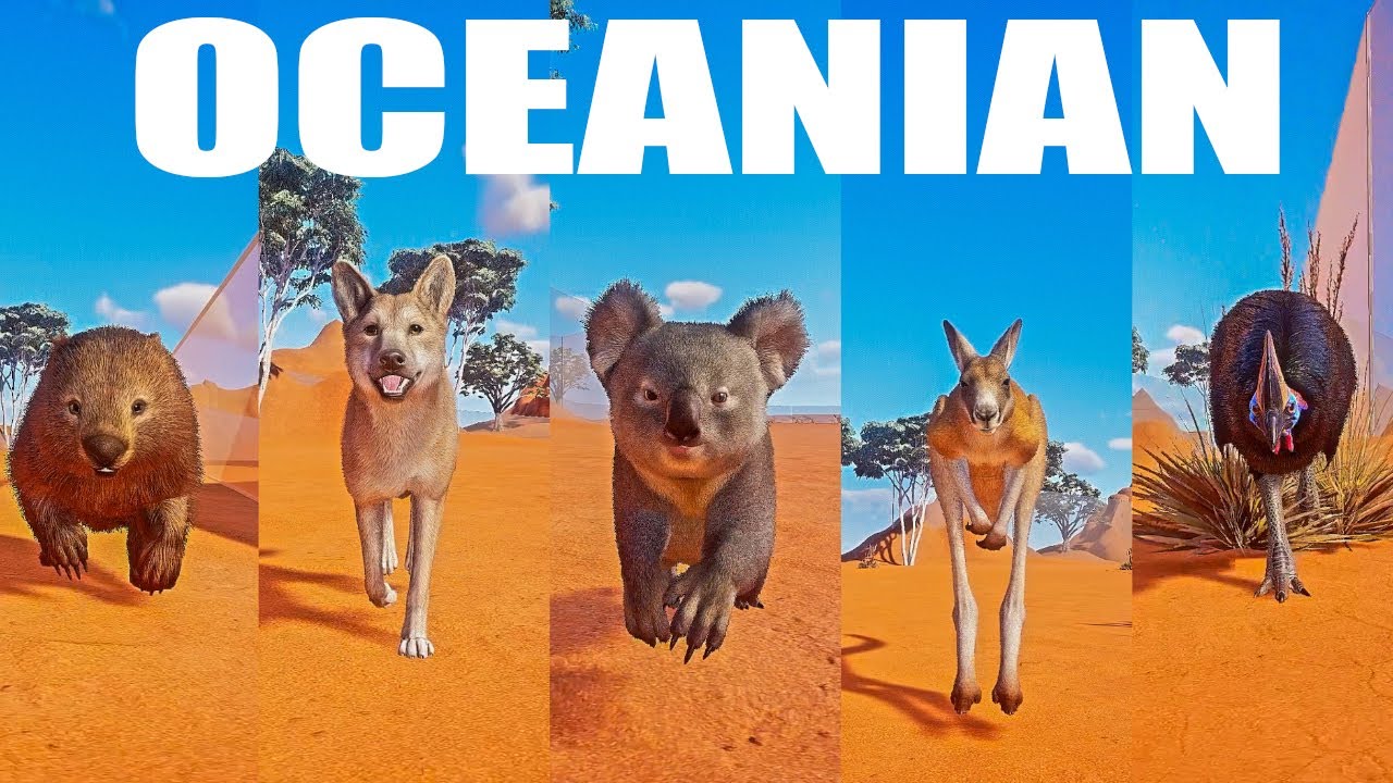 Oceanian Animals Speed Races in the desert in Planet Zoo incuded Common ...