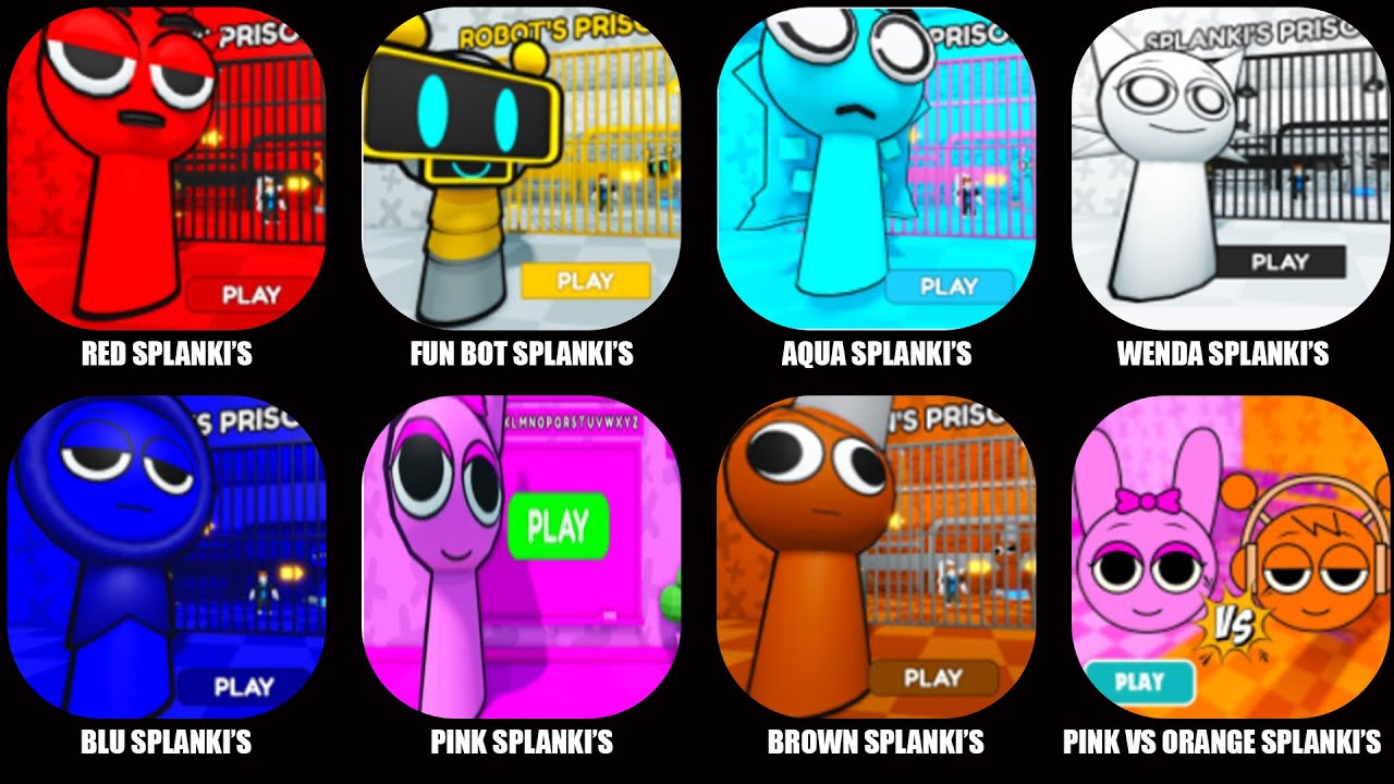 ROBLOX: RED SPLANKI'S, FUN BOT SPLANKI'S, AQUA SPLANKI'S - YouTube