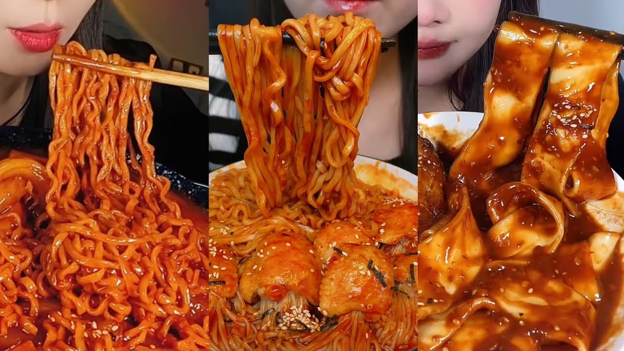 Eating Spicy noodles | ASMR MUKBANG - YouTube