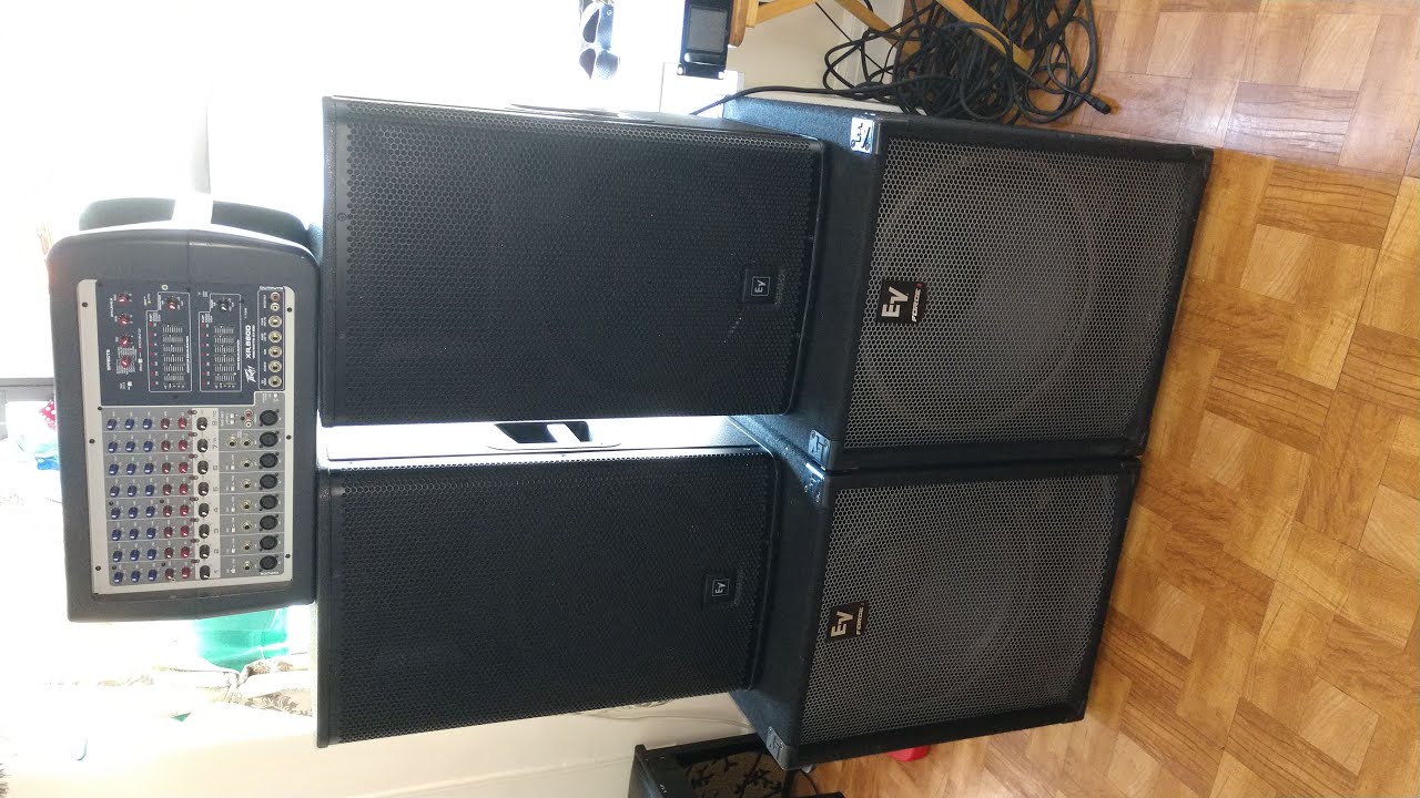 9-9-2018 EV ELX115 and EV Force i Sub with Peavey Xr8600 powered mixer ...