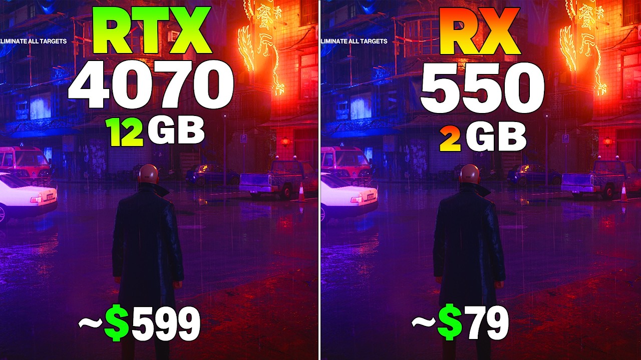 RTX 4070 vs RX 550 - Test in 8 Games - YouTube