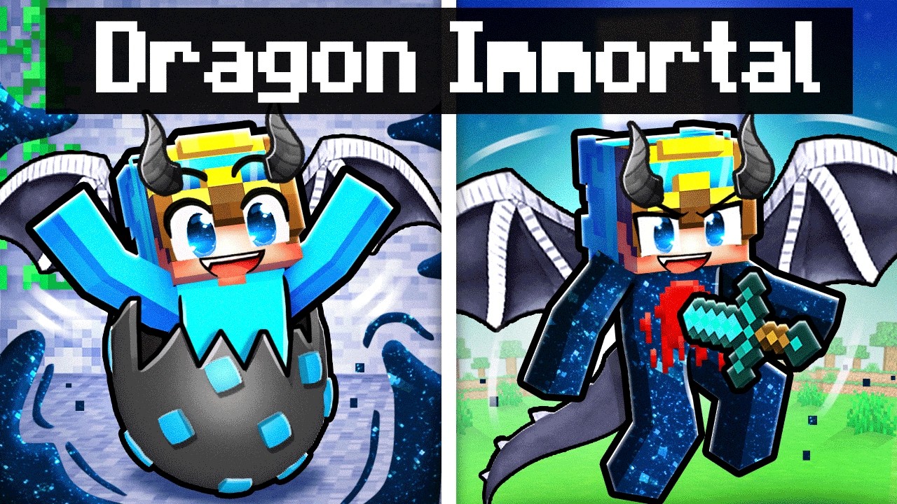 BIRTH to IMMORTAL of a DRAGON in Minecraft! - YouTube