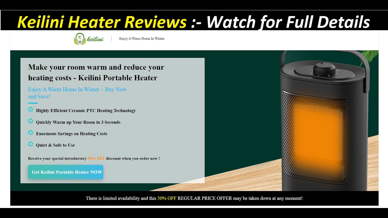 Keilini Heater Reviews :- Watch for Full Details ! keilini portable ...