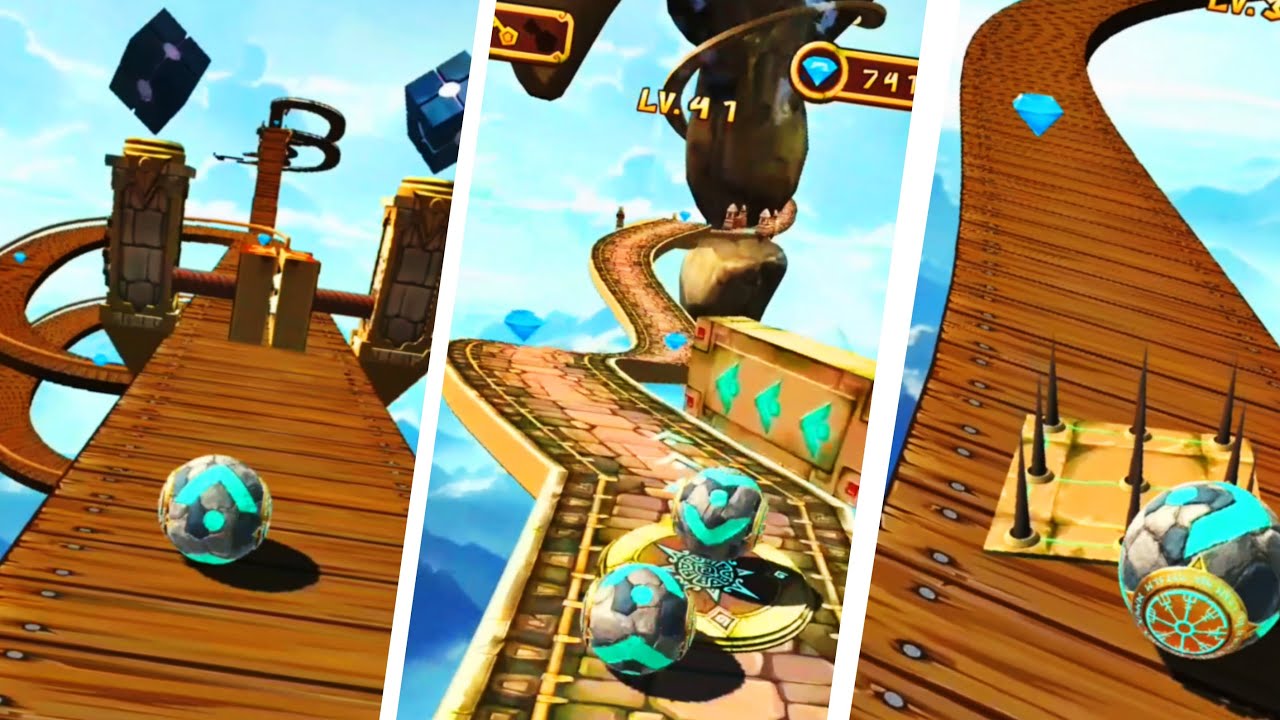 Going Balls Temple Rolling Balls New SpeedRun GamePlay Level 38 VS 41 ...
