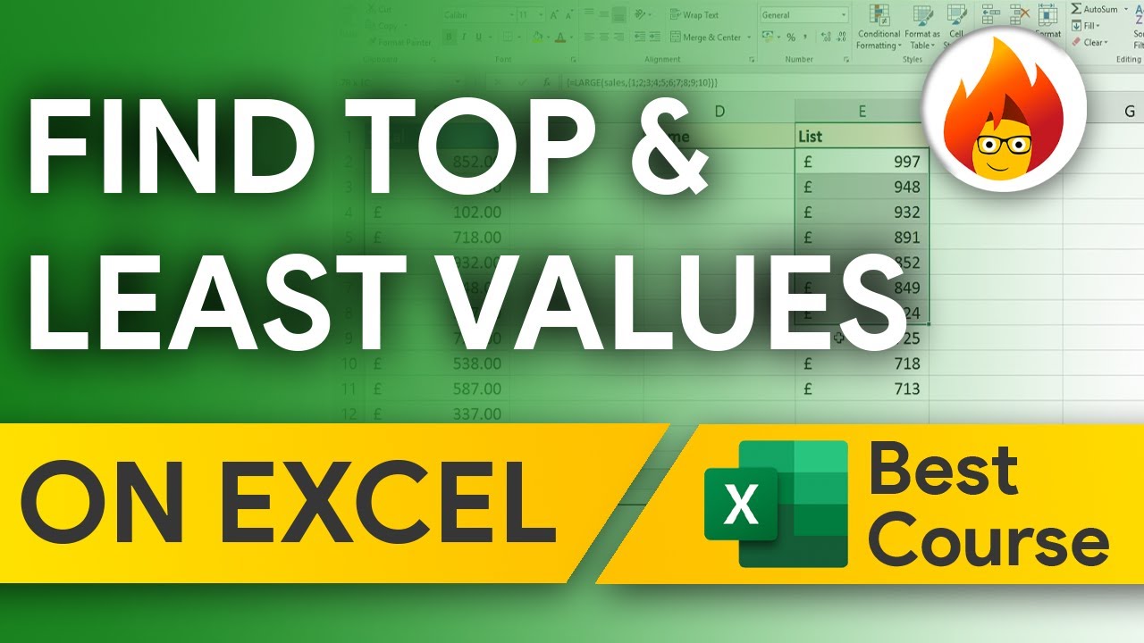 Identifying Top And Least Values In An Excel List Excel YouTube Identifying Top And Least Values In An Excel List Excel YouTube
