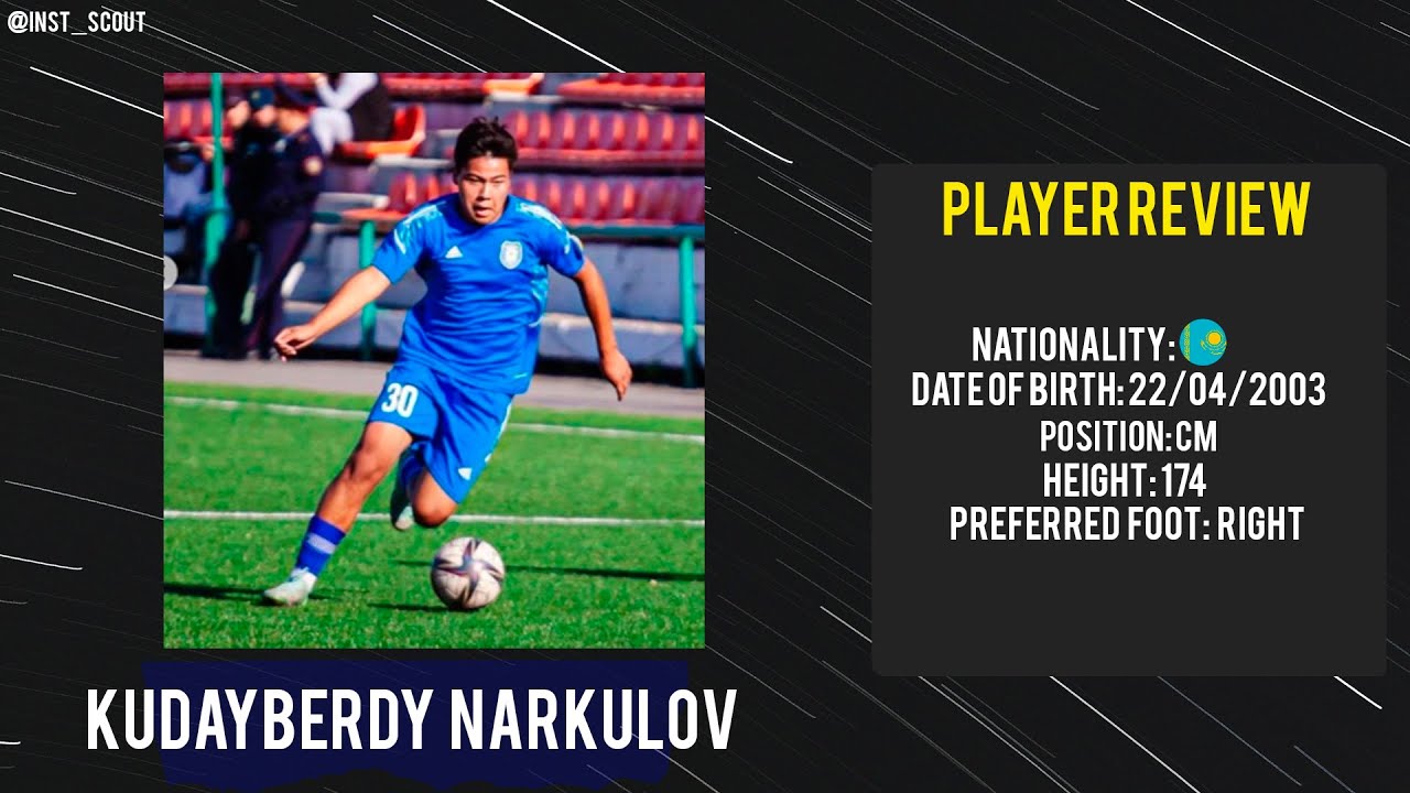 KUDAYBERDY NARKULOV | CM | FC AKADEMIYA ONTUSTIK - YouTube