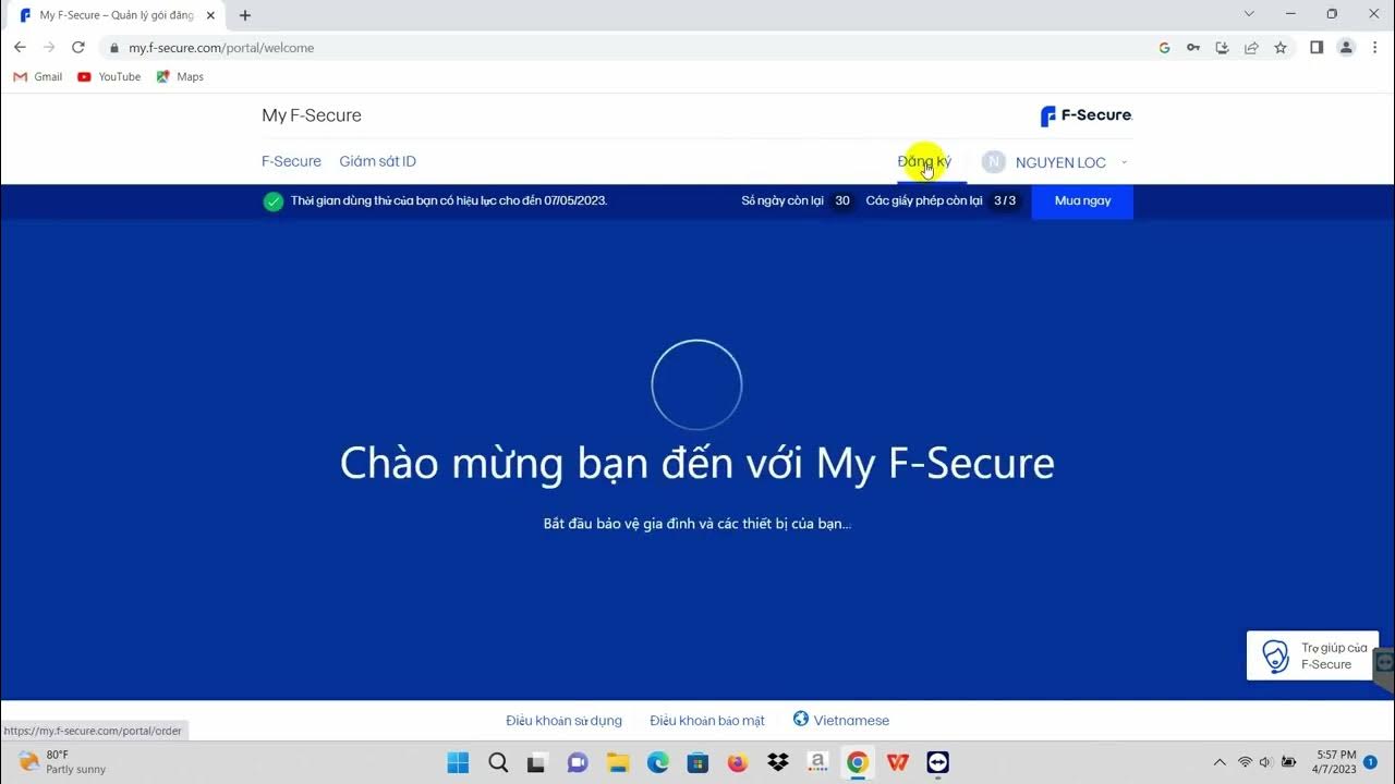 Hướng dẫn kích hoạt F - Secure - YouTube