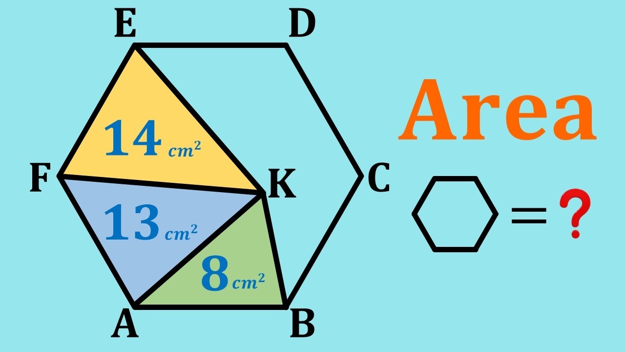 Regular hexagon area decomposition puzzle - YouTube