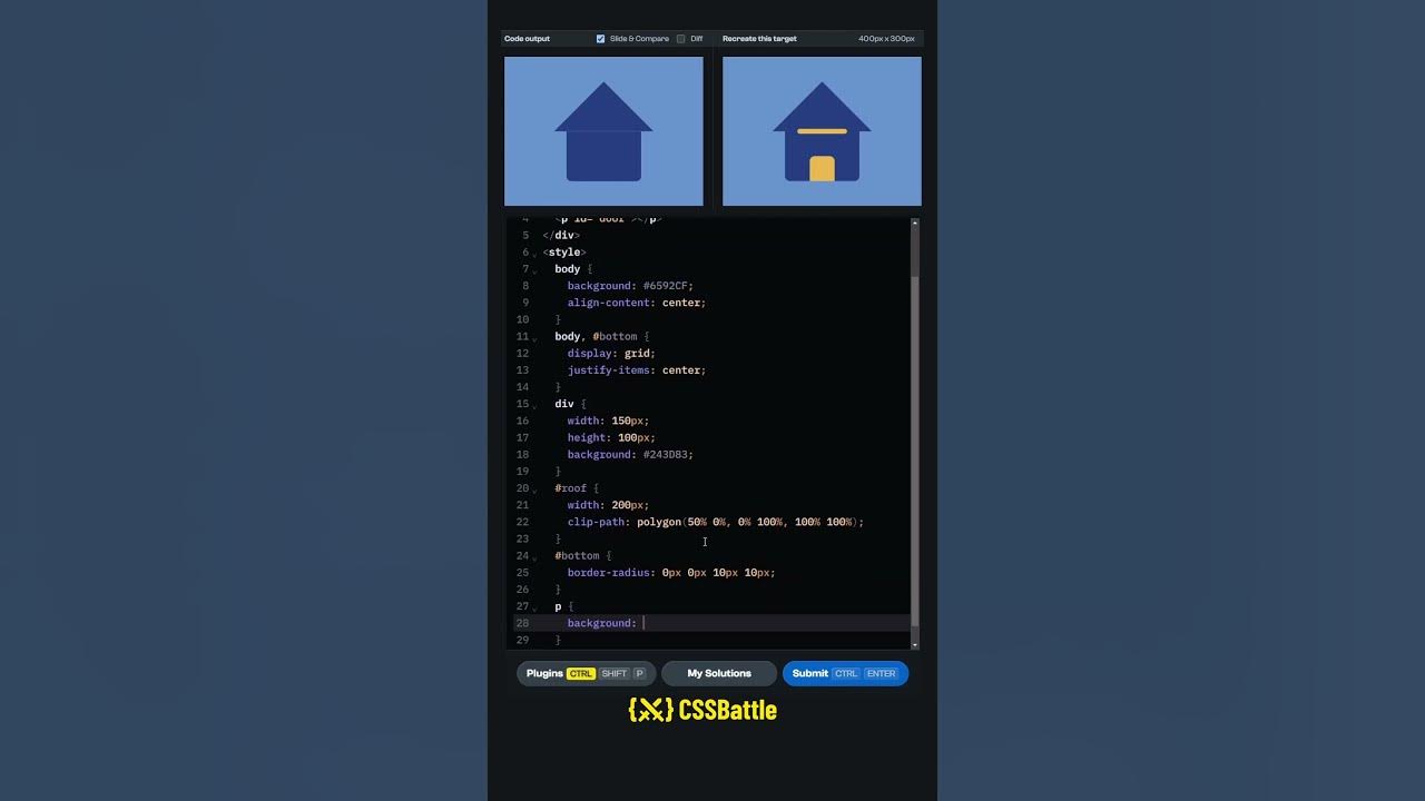 Css Battle 49 Stay At Home Solution Cssbattle Codingshorts Shorts Coding Learn Css