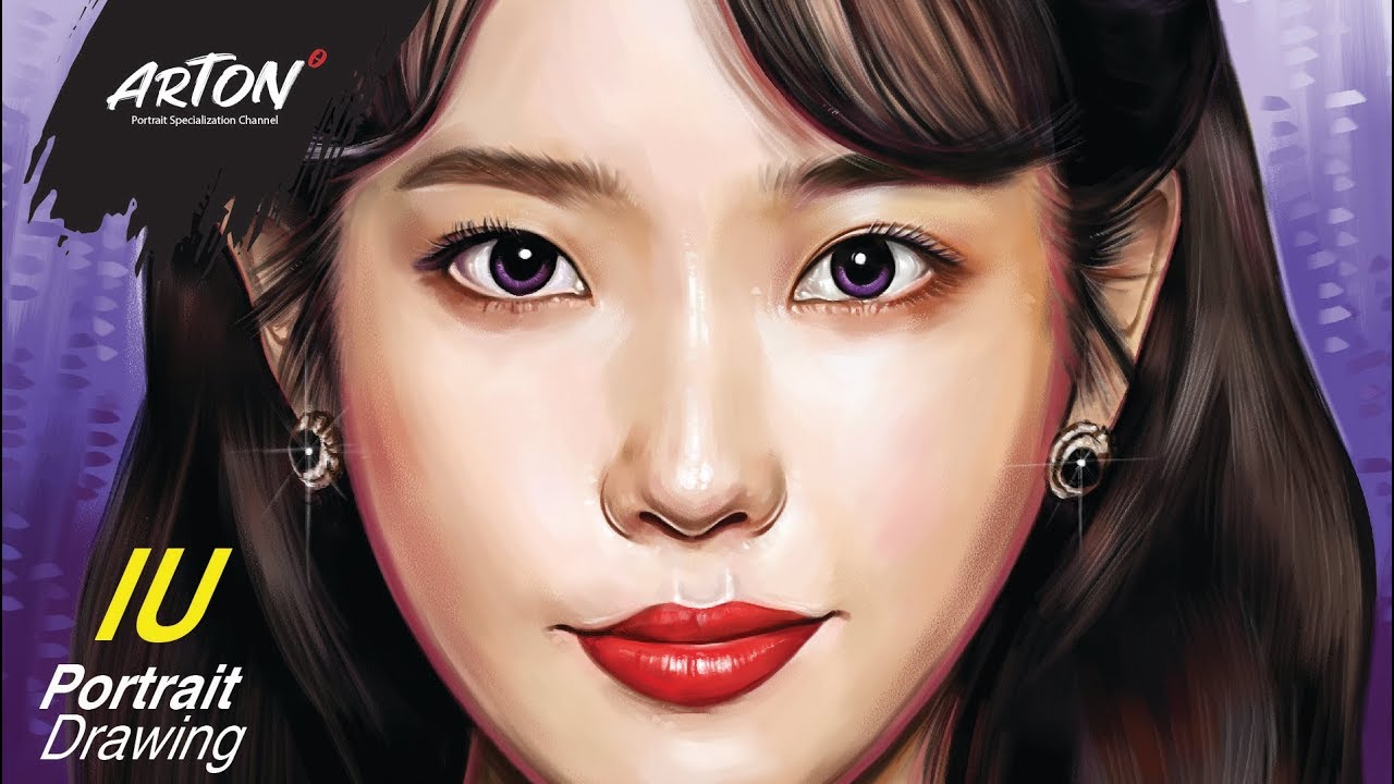 Digital Drawing IU -portrait [arton] - YouTube