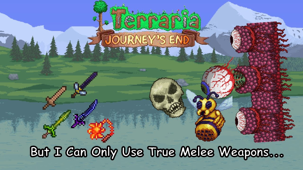 Terraria, But I Can Only Use True Melee Weapons - YouTube