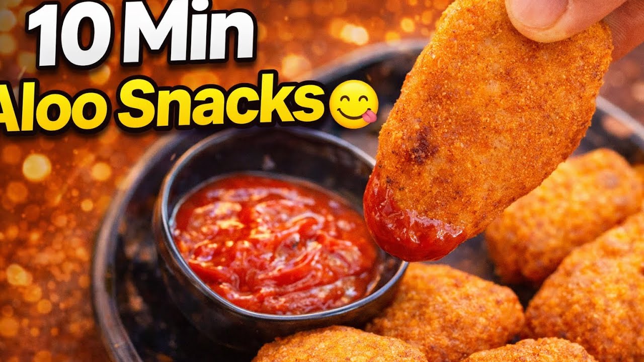 10 Minute Aloo Snacks | Crispy Evening Snack Recipe 😋 - YouTube