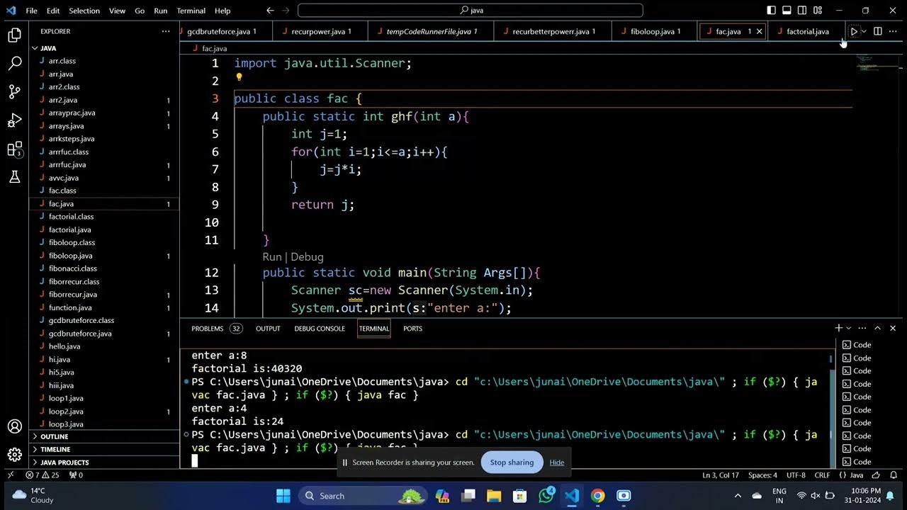 Factorial Program For Beginners In Java Coding Java Helloworld Cover Future Codingworld