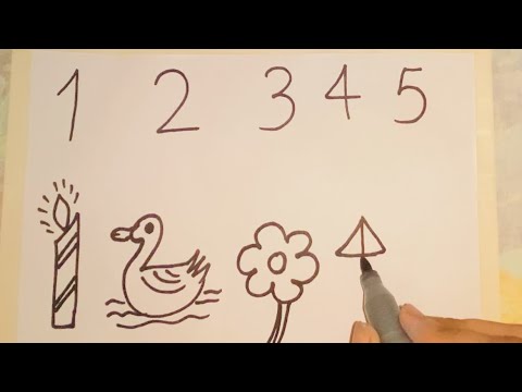 Drawing from numbers 1 to 5 | easy step by step | for beginners - YouTube