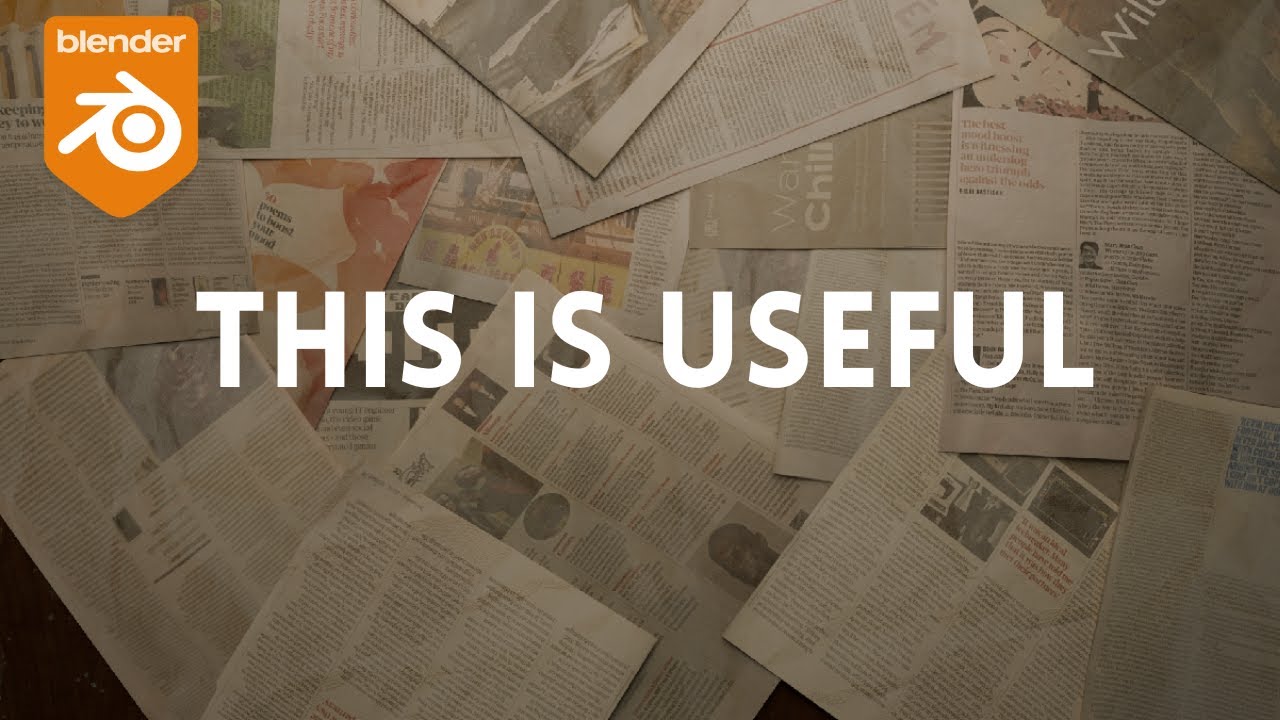 Stupid Easy Newspapers in Blender - YouTube