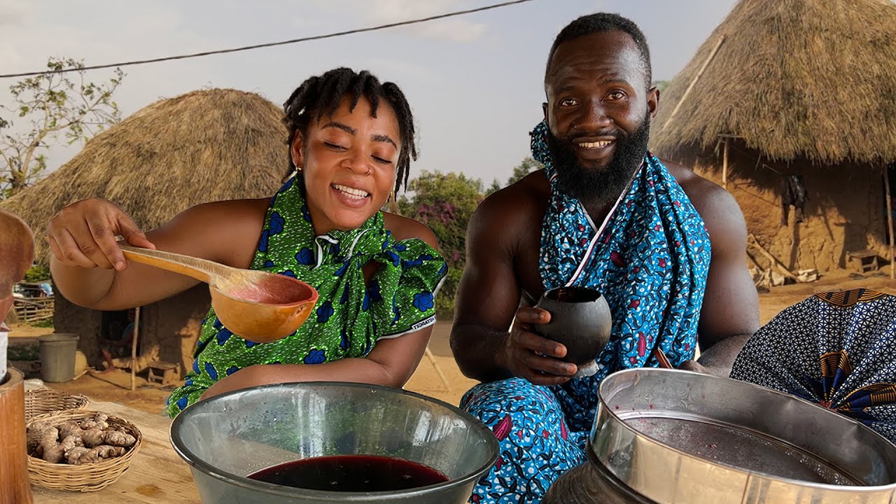 Making Authentic Ghana Sobolo |Hibiscus tea | Zobo drink || African ...