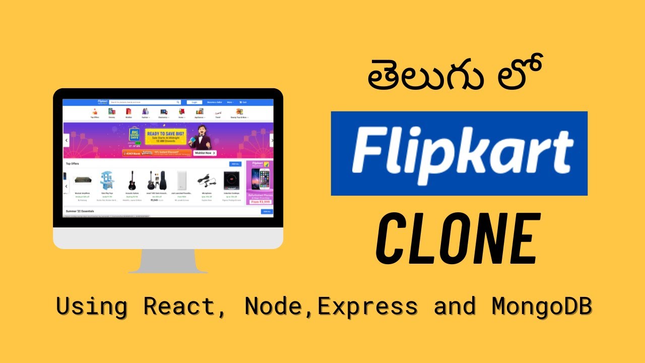 8/12 Building a Flipkart Clone using MERN Stack For Beginners in తెలుగు - YouTube