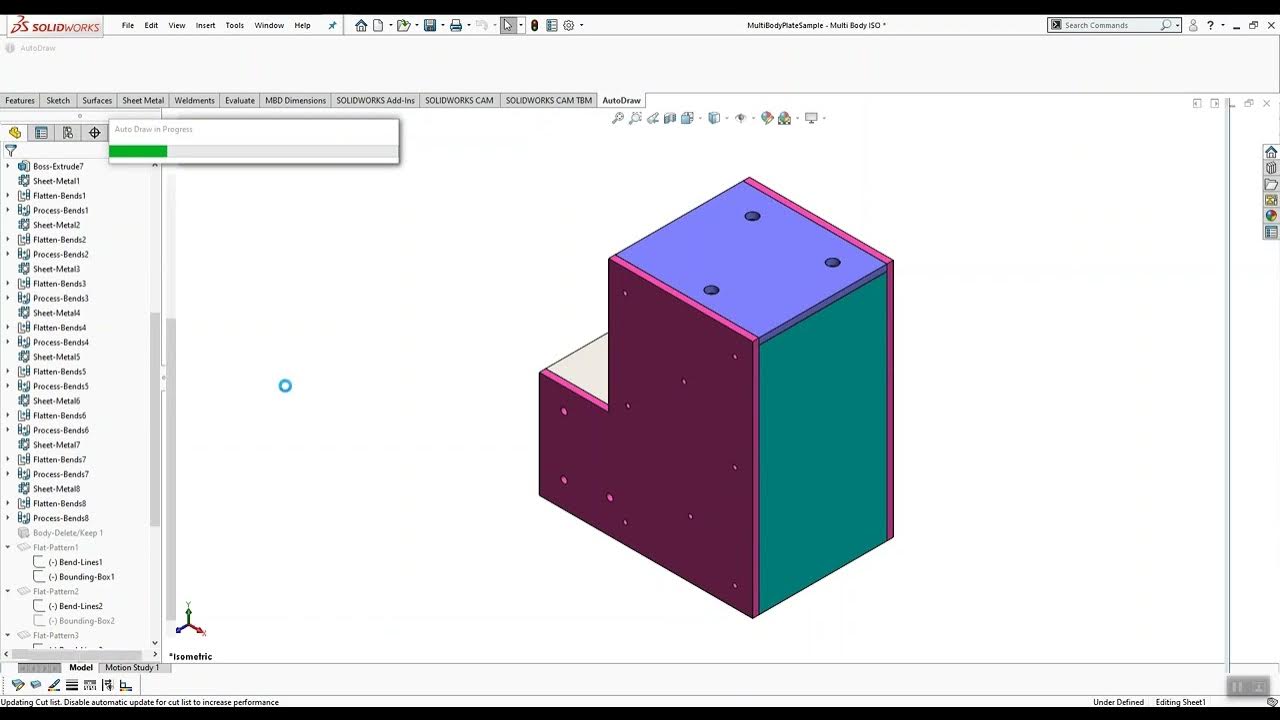 Solidworks Automation AutoDRAW MultiBody - YouTube