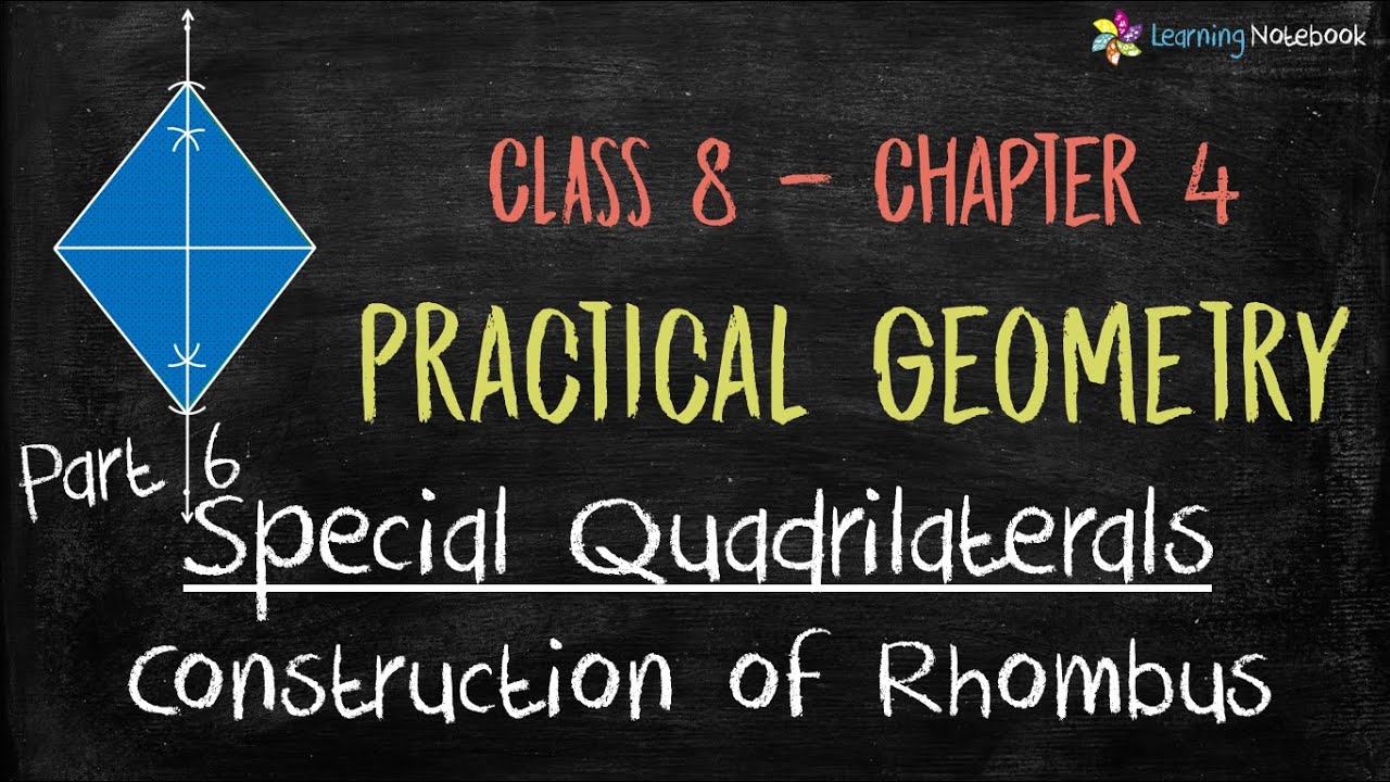 Construction of Rhombus class 8 || Chapter Practical Geometry Class 8 ...