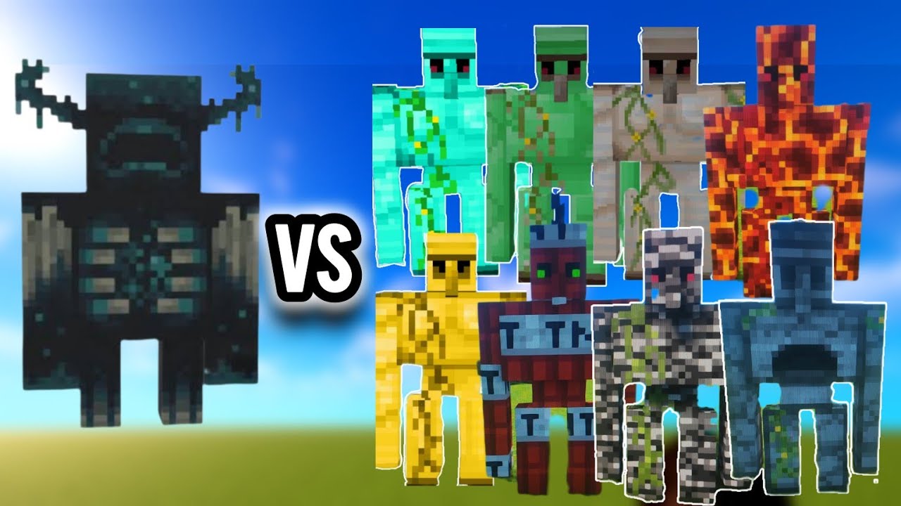 WARDEN vs ALL EXTRA GOLEMS | Minecraft Mob Battle - YouTube