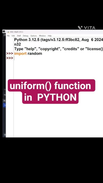 Python uniform() function #pythoncbse #cbsepython #pythontutorial #pythonmodules # ...