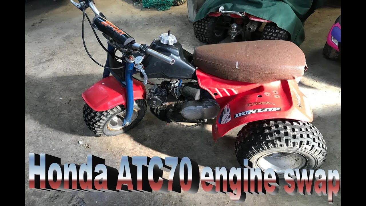 Will a 110cc electric start fit in a Honda atc70? Engine swap pt 1 ...