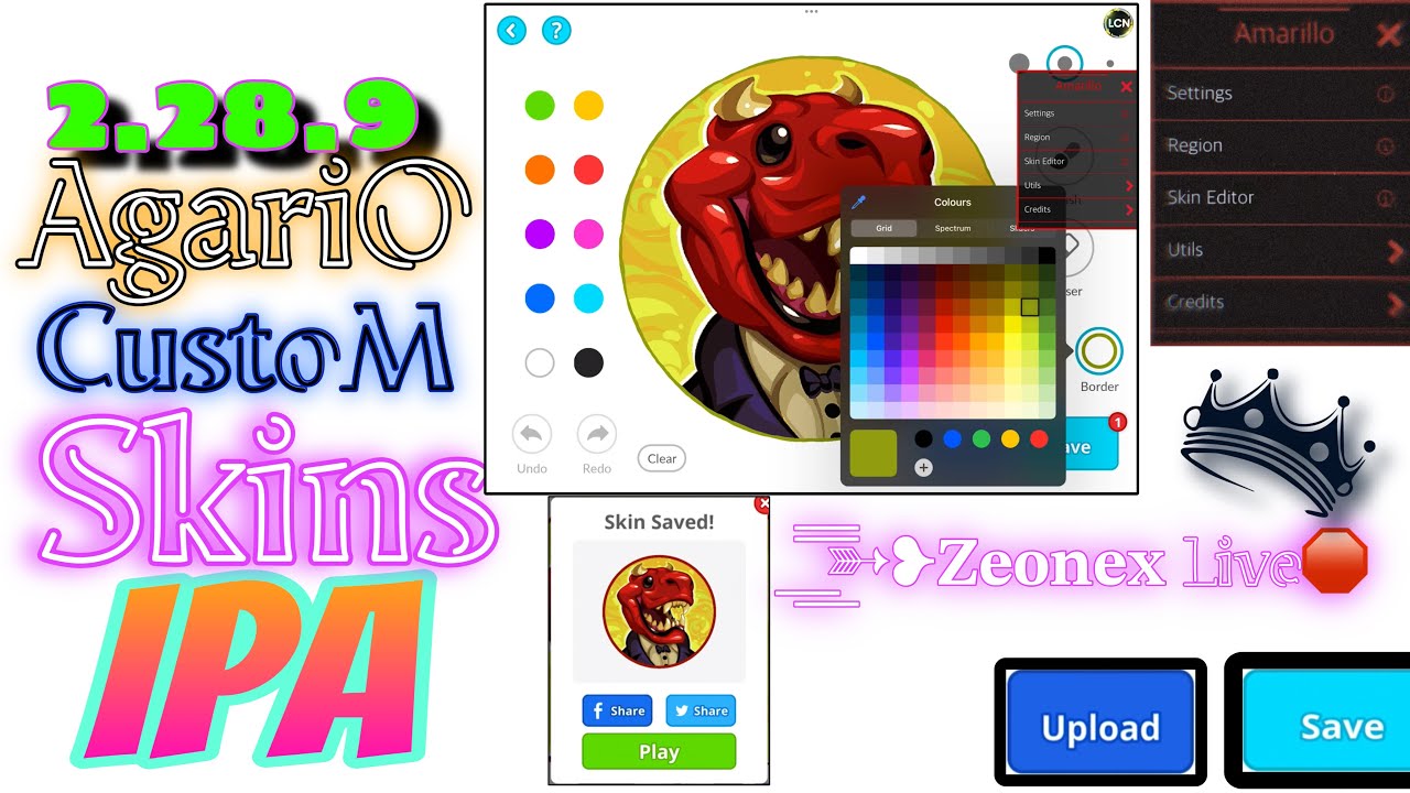 AGARIO CUSTOM SKINS TUTORIAL IOS NO JAILBREAK 2025 | AGARIO CUSTOM SKIN ...