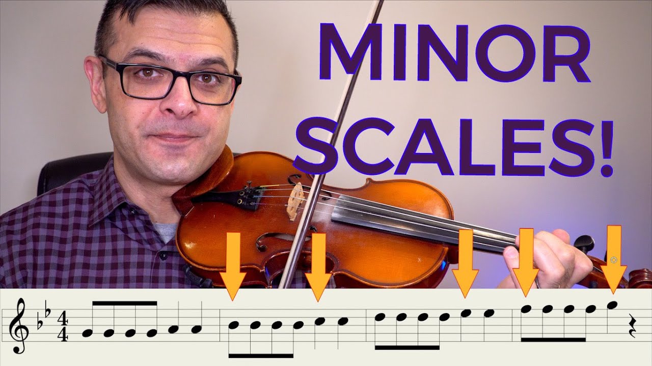 How to Play MINOR SCALES on Violin. Essential Elements Violin Book II p ...