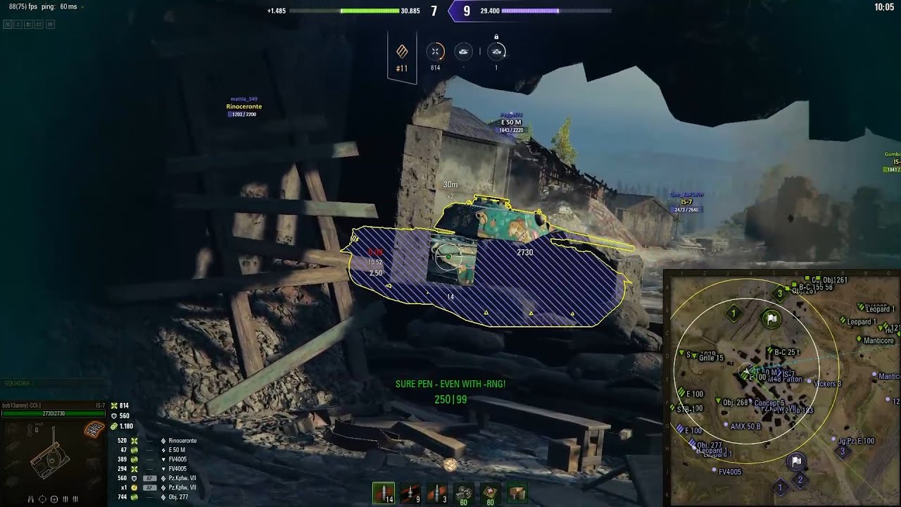 IS-7 5 kill 4.3K damage 3.5K assistance HINTERLAND WOT ITA - YouTube