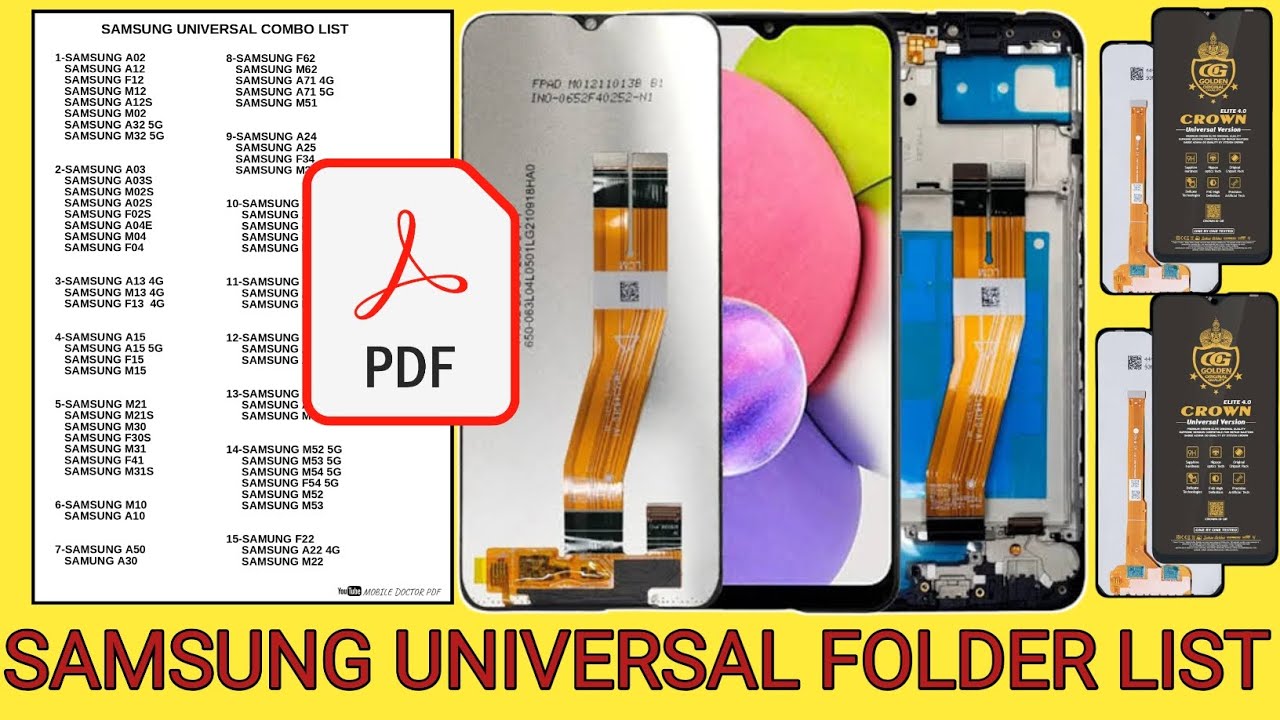 Samsung Universal Folder List||Samsung Universal Display list||Samsung ...