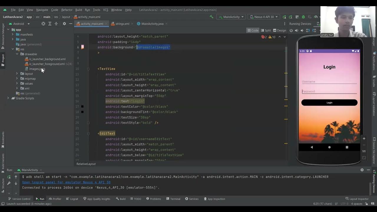 Pemrograman Geospasial: Perangkat Bergerak Acara 2 Relative Layout - YouTube
