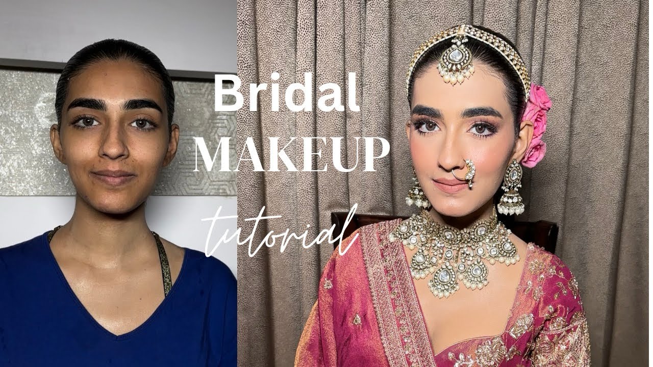Quick Simple and Easy Bridal Makeup tutorial | Long Lasting Makeup ...
