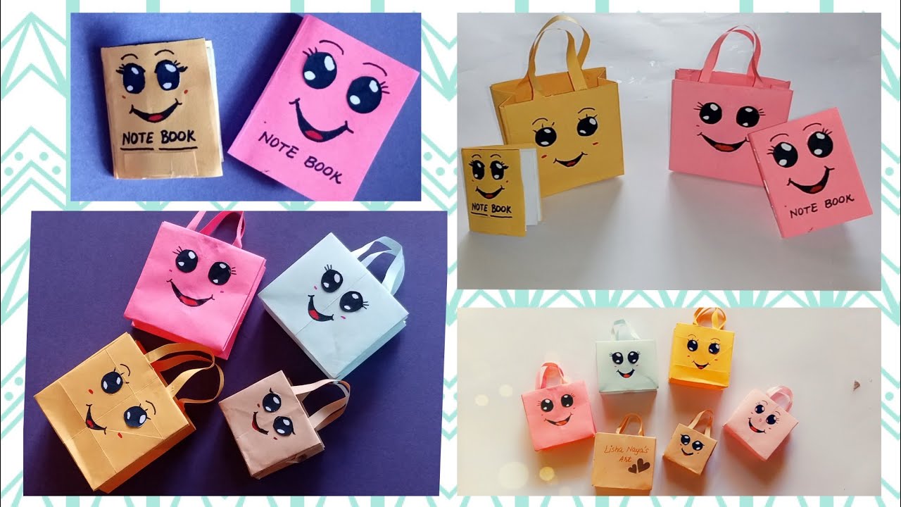 DIY Paper Mini Gift ideas / Paper Notebook /Paper hand Carry| Origami ...