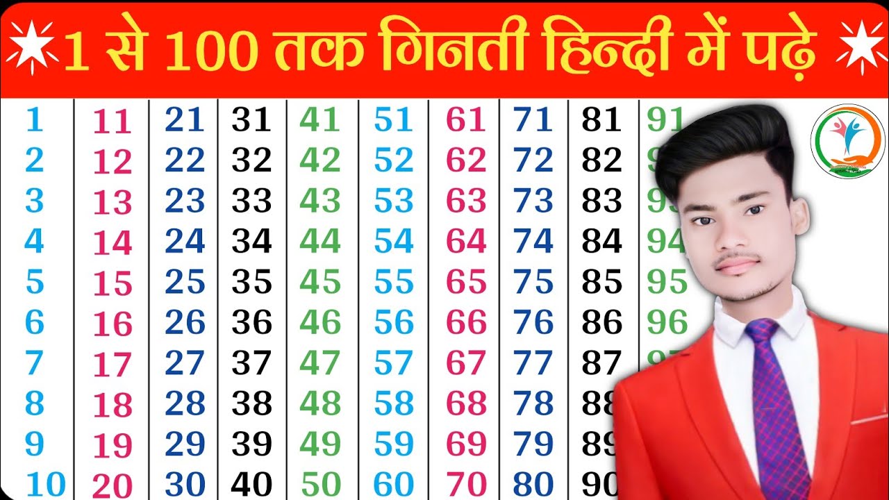 Hindi Numbers Chart 1-100 Hindi Worksheets, Number Chart,, 48% OFF