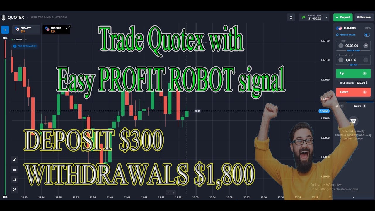 Trading Quotex with ROBOT Signals is easy PROFIT || DEPOSIT $300 ...
